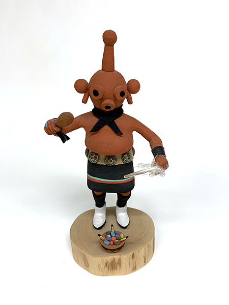 Stacy Talahytewa, Koyemsi Katsina carving | Gorman Museum