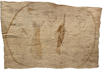 Amazonian painted bark cloth from Manaus, Brazil | Gorman Museum